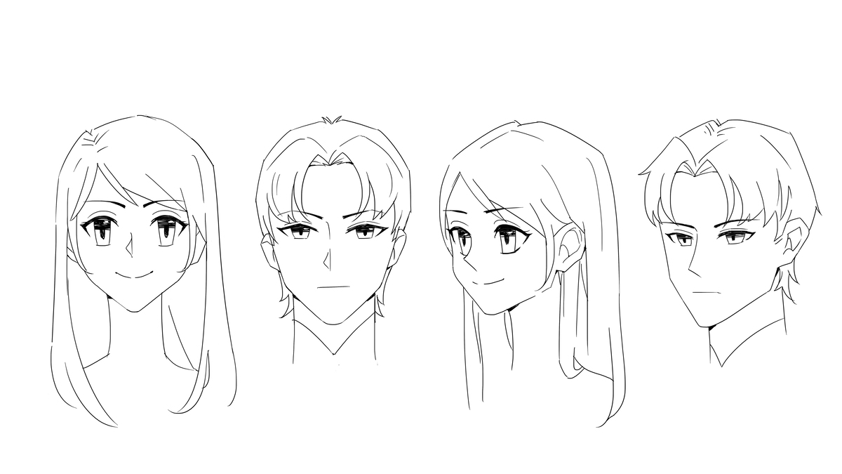 How to Draw Manga or Anime Head and Face Step by Step (Male and Female ...
